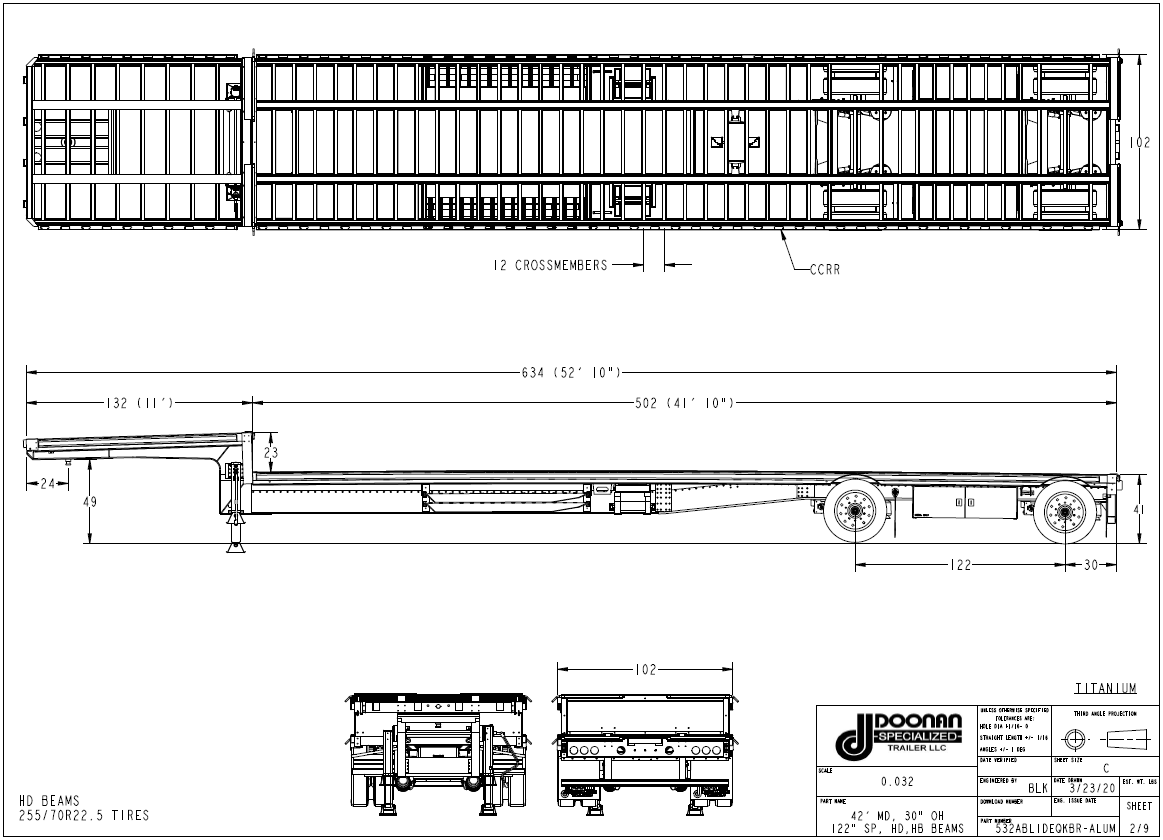 Titanium Aluminum Drop Deck Trailers » Doonan Specialized Trailers, LLC.